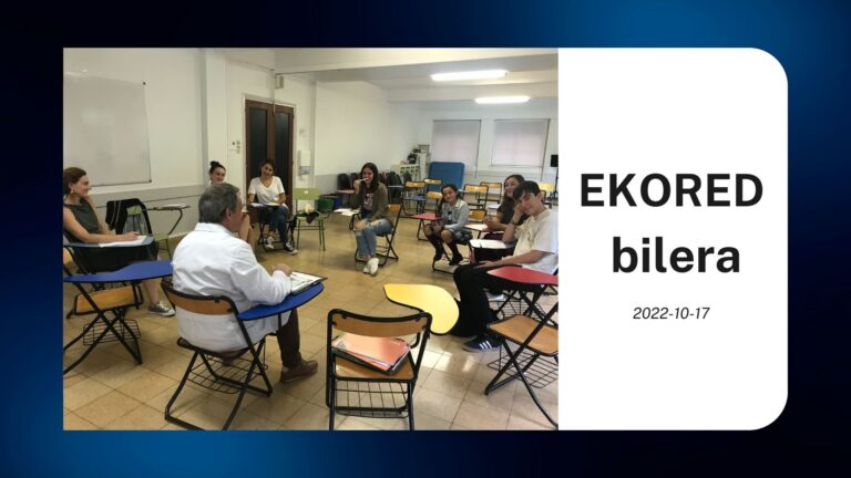 EKORED taldea – 1. bilera | La Anunciata Ikastetxea